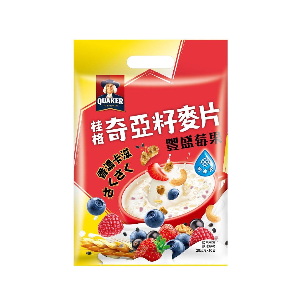 Quaker Chia Seed Cereal Oatmeal, Strawberry Latte Flavor, 280g — Exotic ...