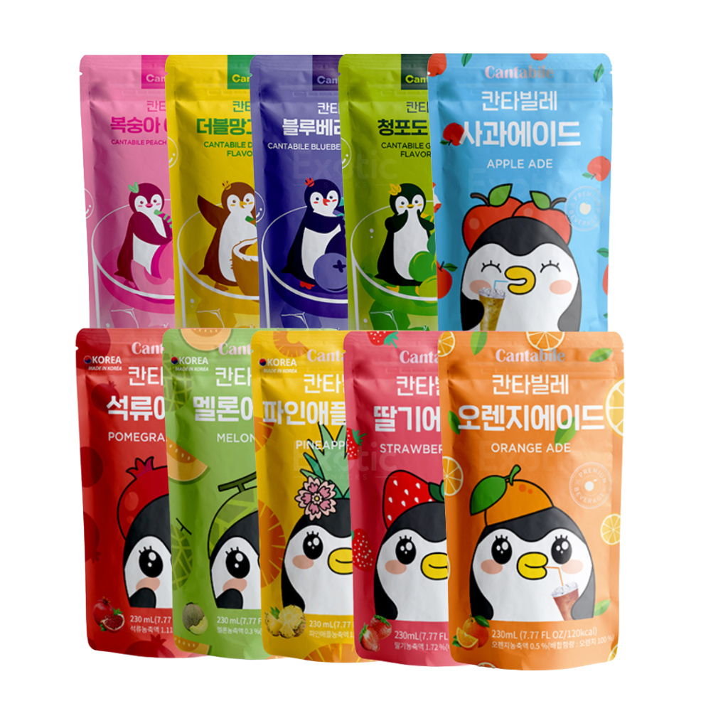 Cantabile Korean Pouch Drinks - 230ml - Exotic Snacks Company
