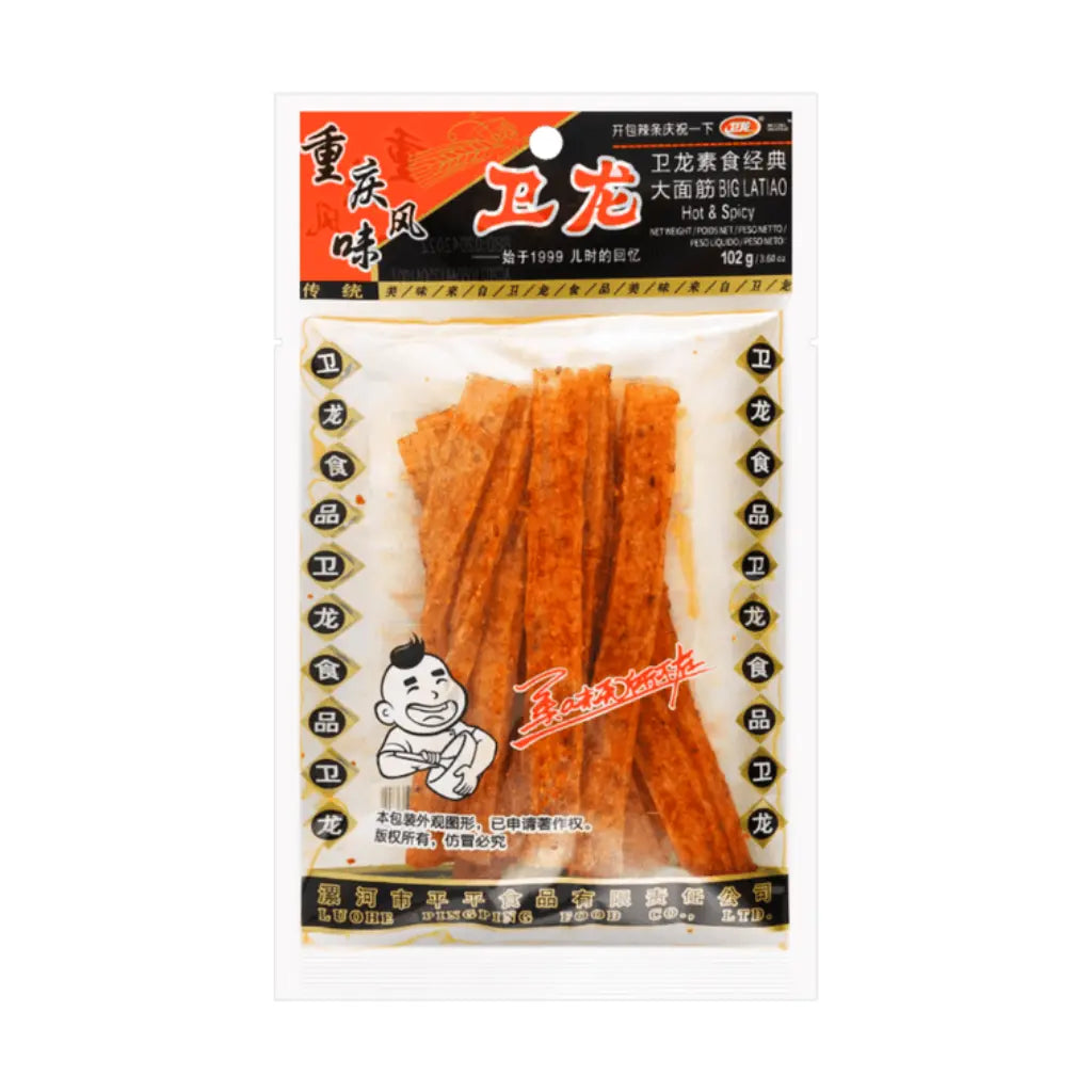 Big Latiao, Spicy Wheat Flour Strips Chili Snack, 102g — Exotic Snacks ...