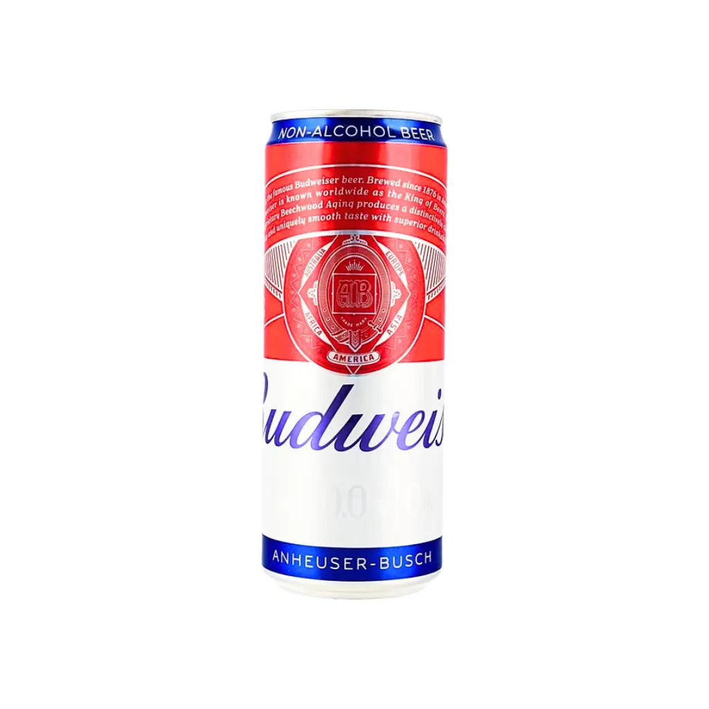 Budweiser Zero Alcohol Beer Drink, 330ml — Exotic Snacks Company