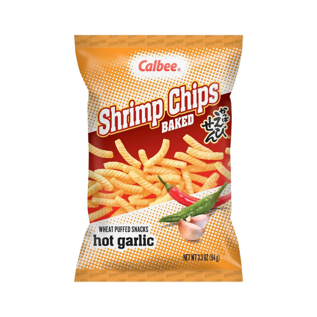 Calbee Crispy Shrimp Chips Hot Garlic Flavor, 93g — Exotic Snacks Company