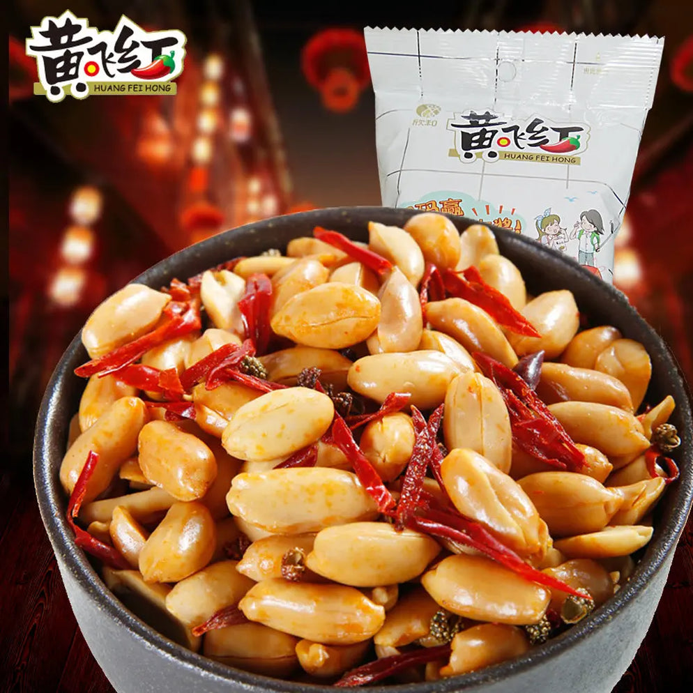 Huang Fei Hong Crispy Spicy Numbing Peanuts, 210g — Exotic Snacks Company