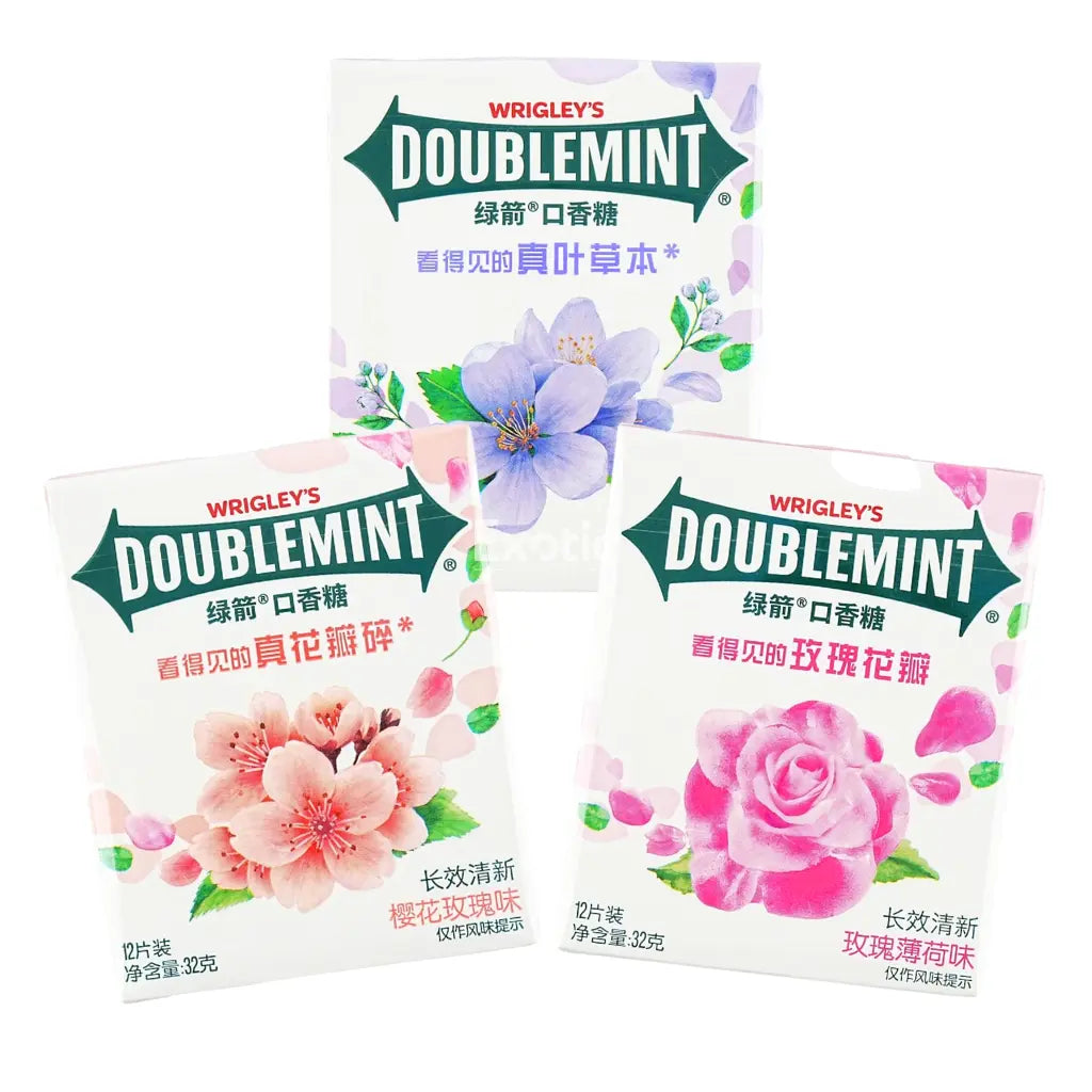 Doublemint Floral Flavor 12 Piece Chewing Gum, 32g — Exotic Snacks Company