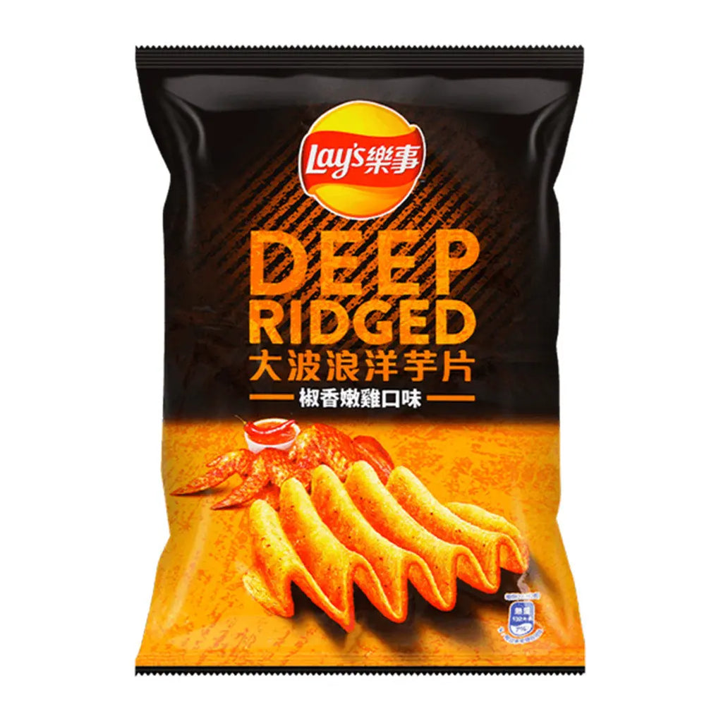 Lay's Deep Ridged Chili Tender Chicken Flavored Potato Chips, 34g ...