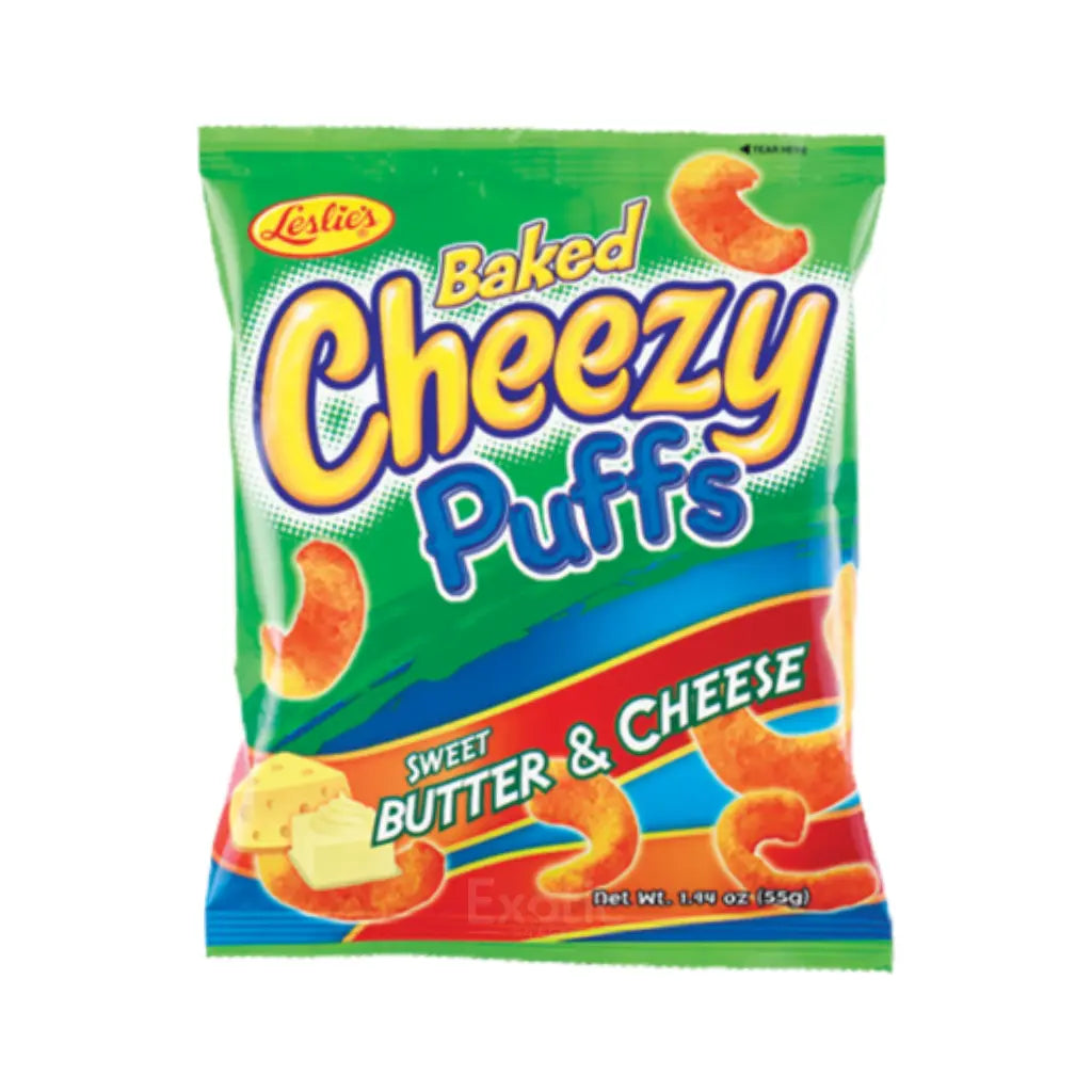 Leslie's Cheezy Puffs Sweet Butter & Cheese, 55g — Exotic Snacks Company