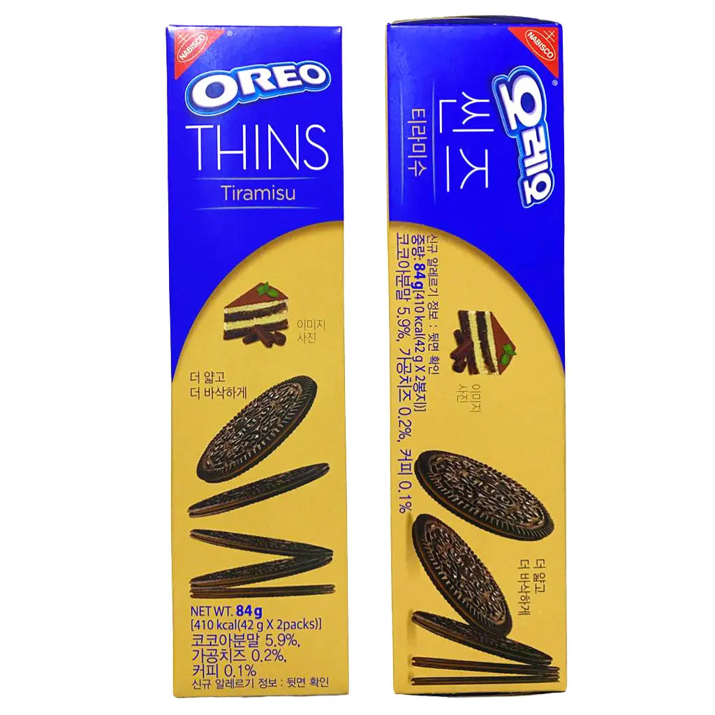 Oreo Cookie Thins Chocolate Tiramisu Flavor, 84g — Exotic Snacks Company