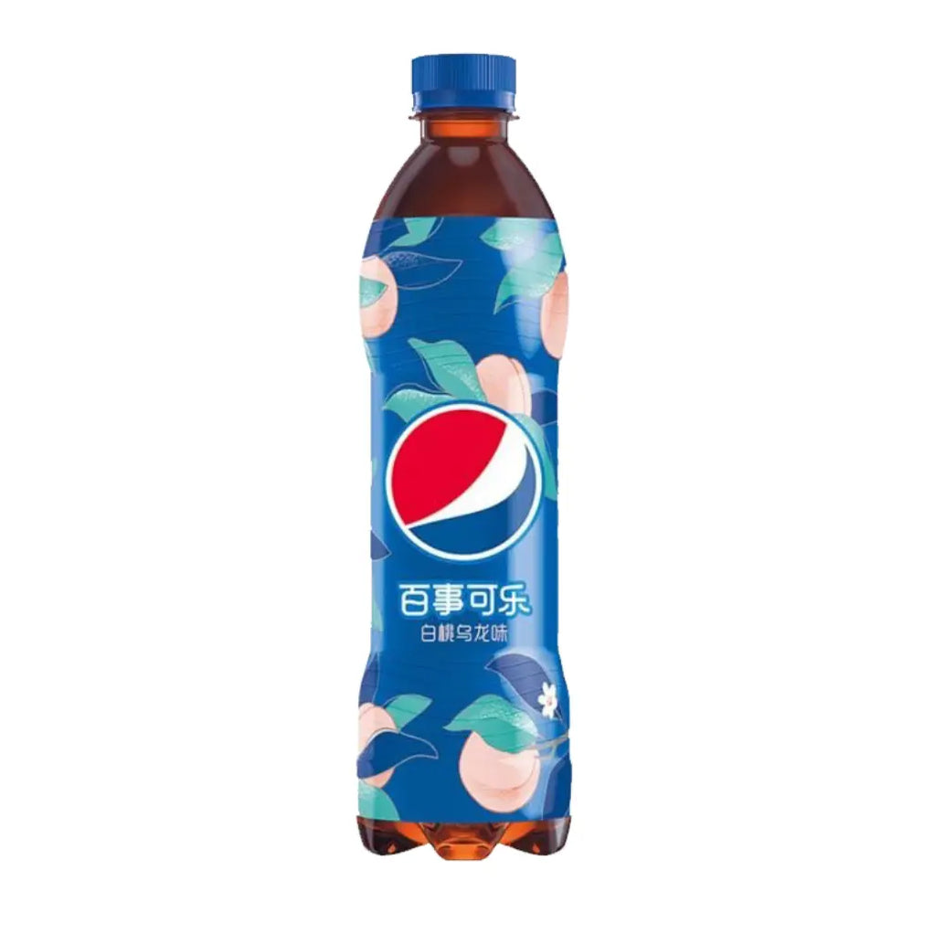 Pepsi White Peach Oolong Flavor Soda, 500ml — Exotic Snacks Company
