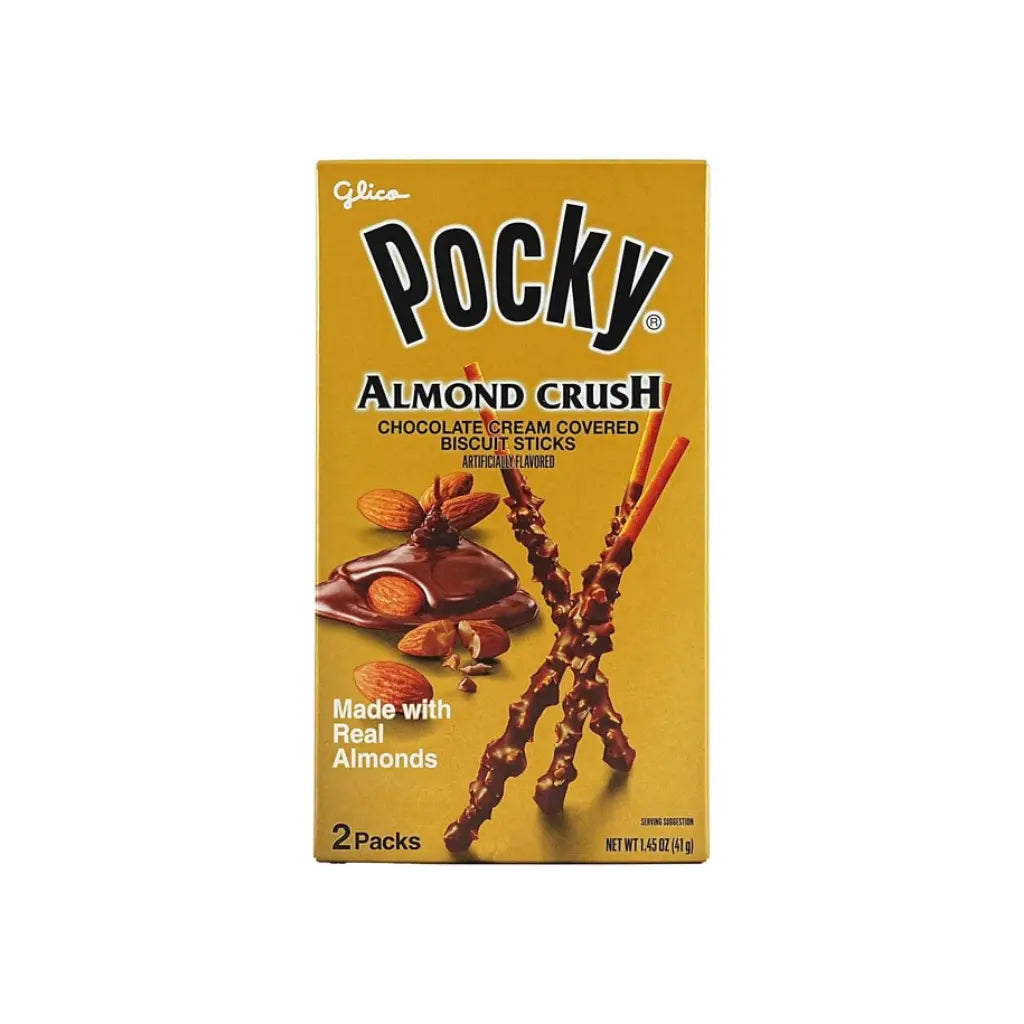 Pocky Almond Crush Cream Chocolate Biscuit Sticks, 41g — Exotic Snacks ...