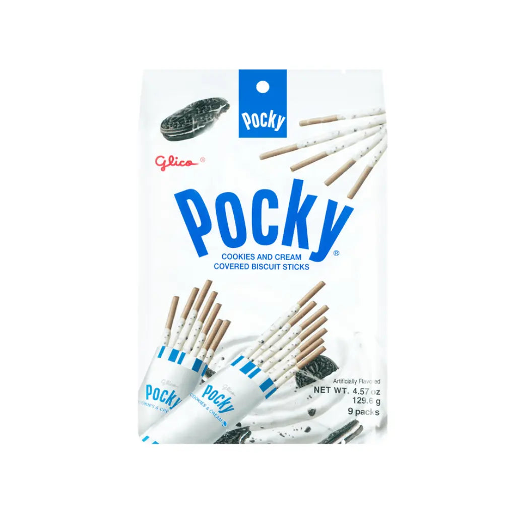 Pocky Cookies & Cream Biscuit Sticks Family Pack, 9 Packs — Exotic ...
