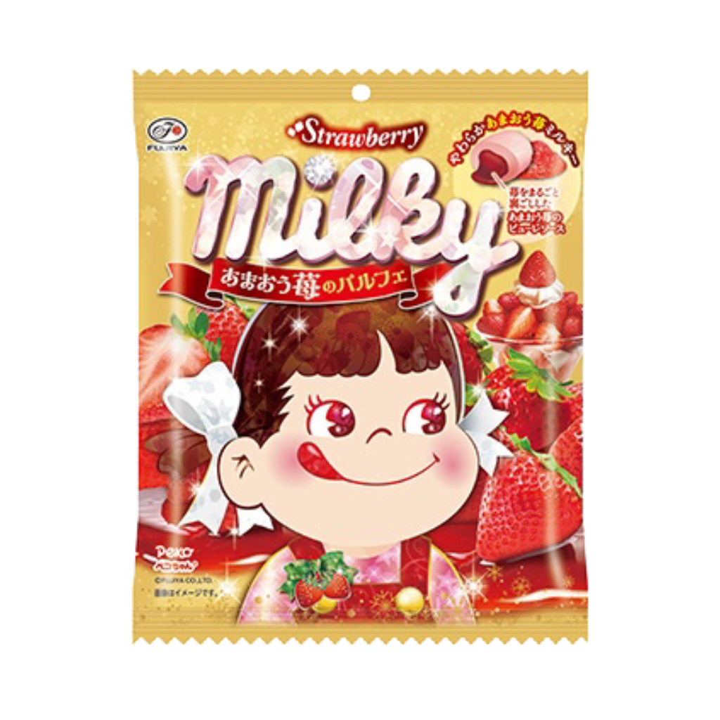 Fujiya Strawberry Parfait Flavor Soft Candy, 67g — Exotic Snacks Company