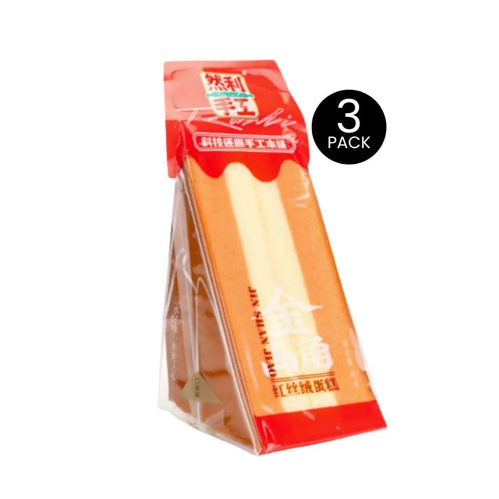 Ranli Sponge Cake Sandwich Red Velvet Flavor 95g x 3pc — Exotic Snacks ...