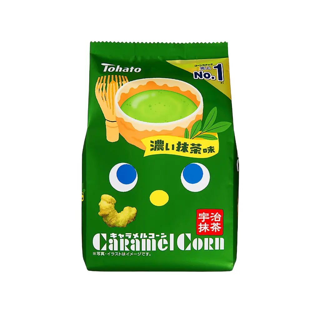 Tohato Caramel Corn Rich Matcha Flavor, 62g — Exotic Snacks Company