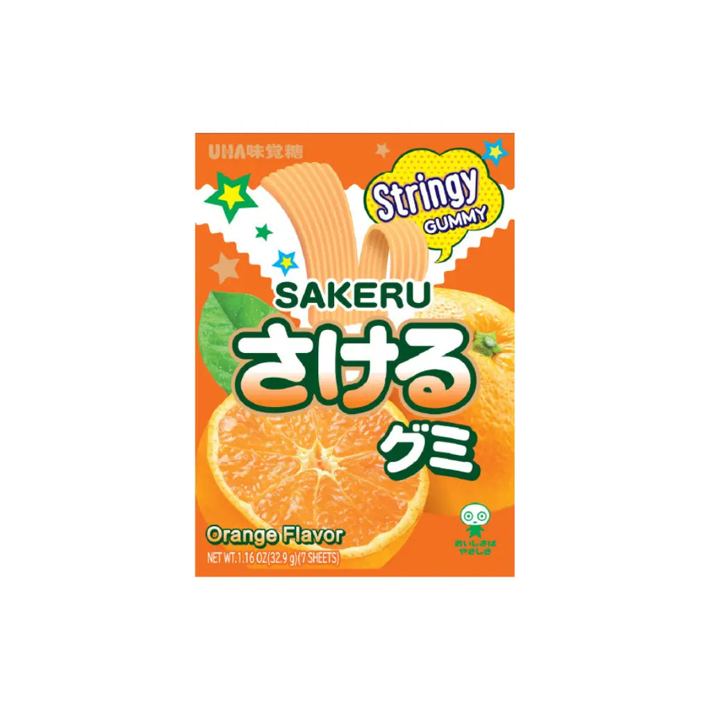 UHA Stringy Gummy Orange Flavor, 33g — Exotic Snacks Company