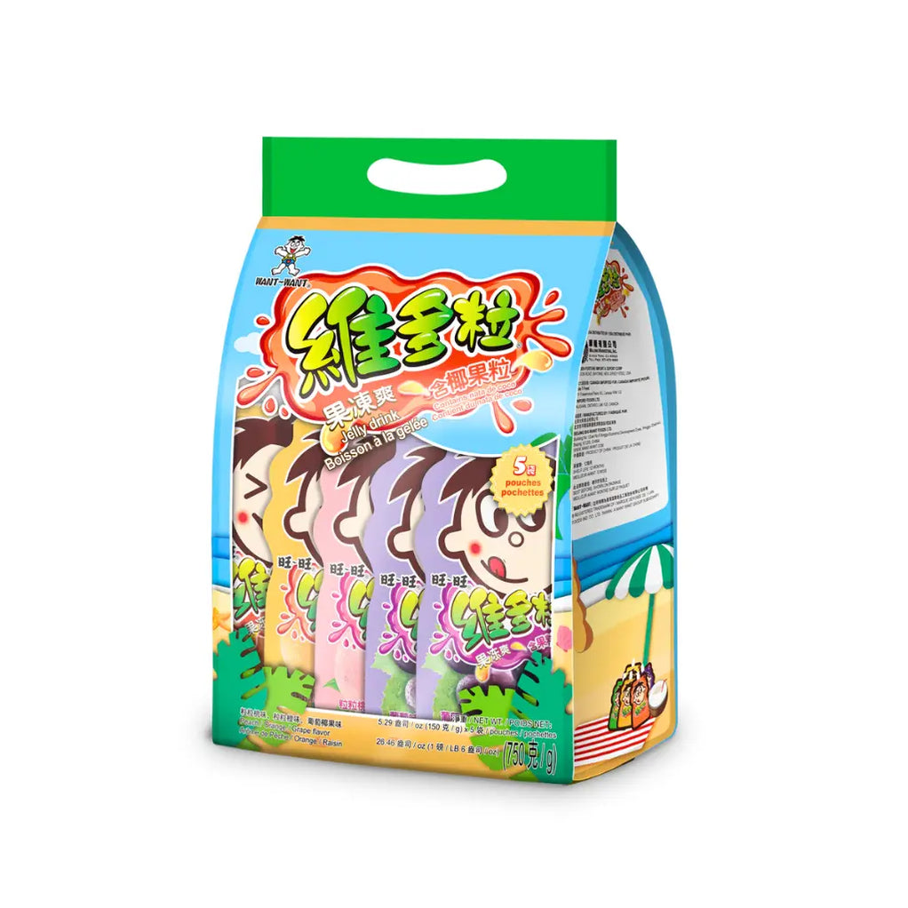 Want Want Jelly Drink Fruit Flavor Variety Pack, 150g — Exotic Snacks ...