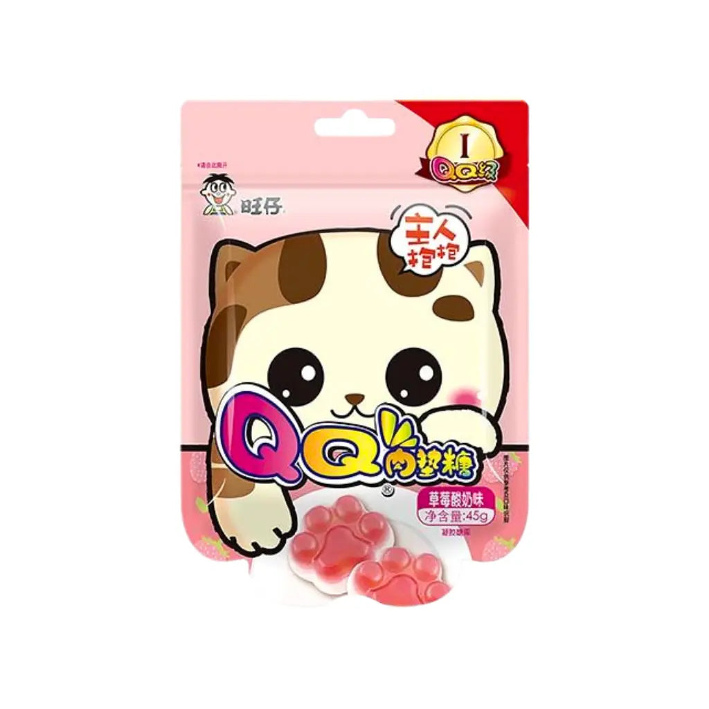 Want Want Cat Paw Gummy Strawberry Yogurt Flavor, 45g — Exotic Snacks ...